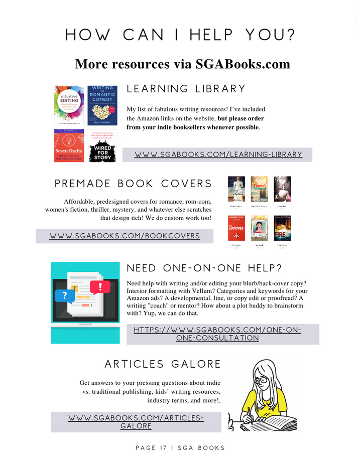 Free! Self-Editing Tips for Romance Authors – SGA Books